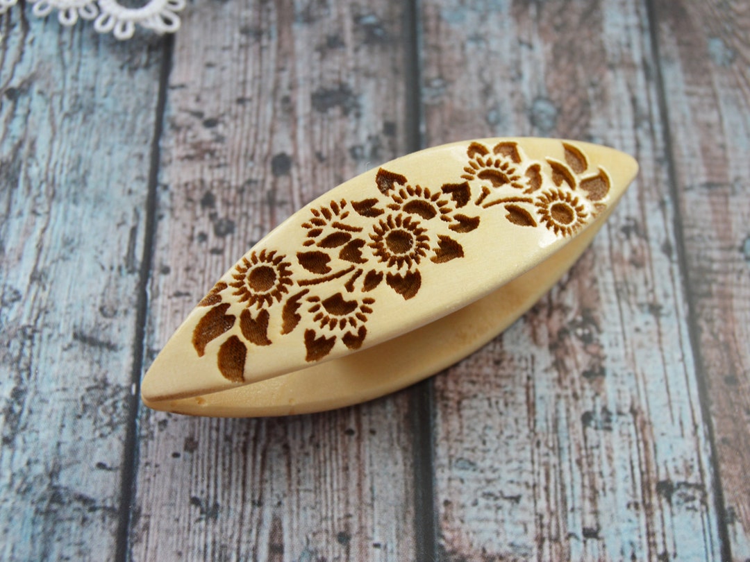Handmade Shuttle Tatting With Wood Carving Flowers 3D Surface Floral ...