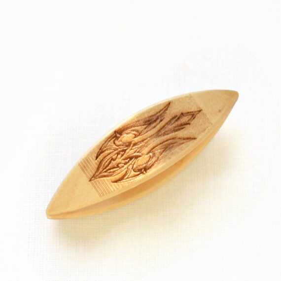 Wooden Tatting Shuttle Ukrainian Coat of Arms Trizub 3D - Etsy