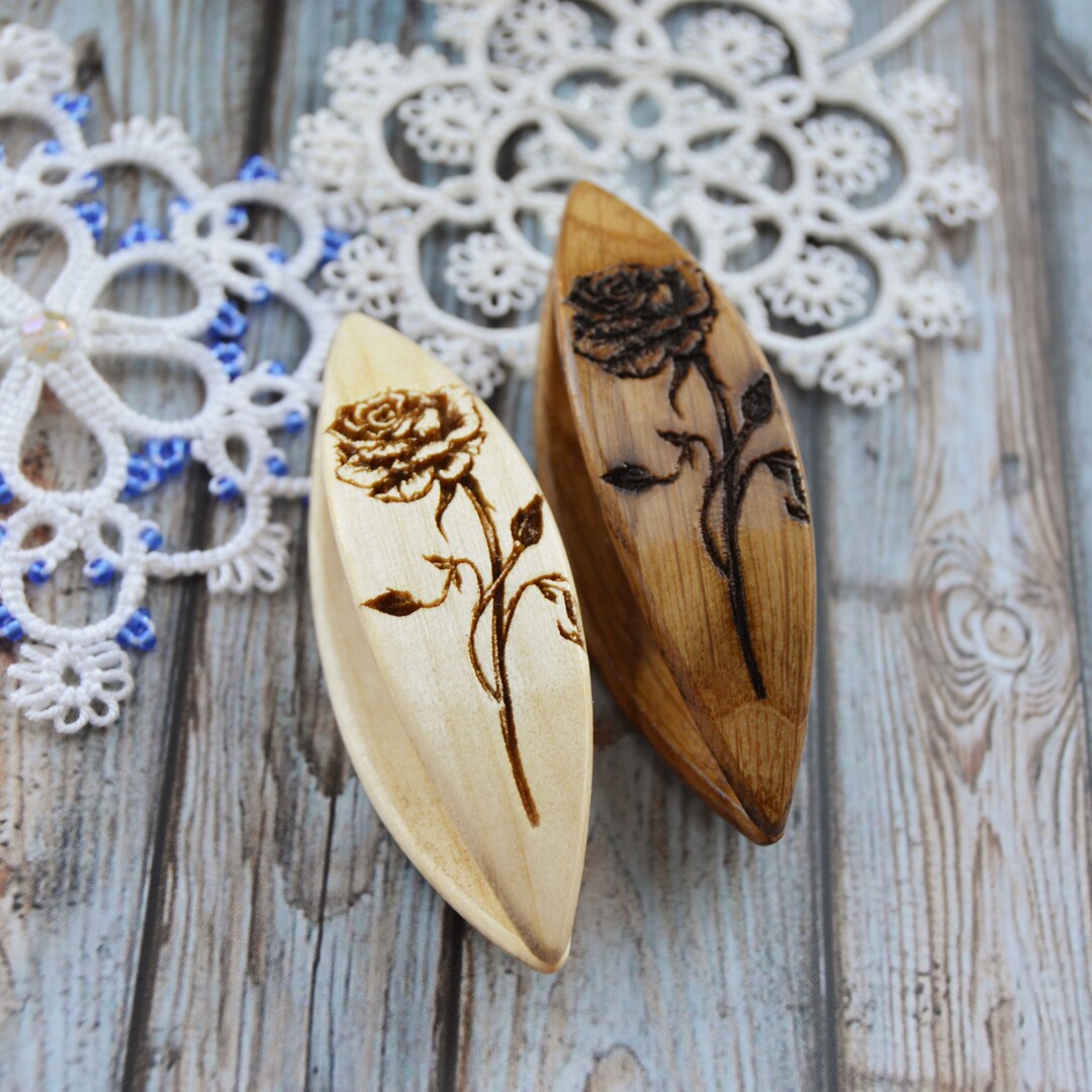 Handmade Shuttle Tatting With Wood Carving Flowers 3D Surface Floral ...