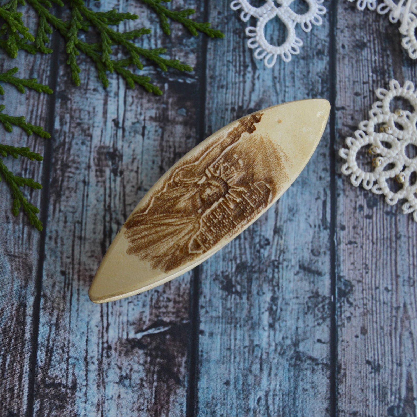 Handmade Shuttle Tatting With Wood Carving, Statue of Liberty , 3D ...