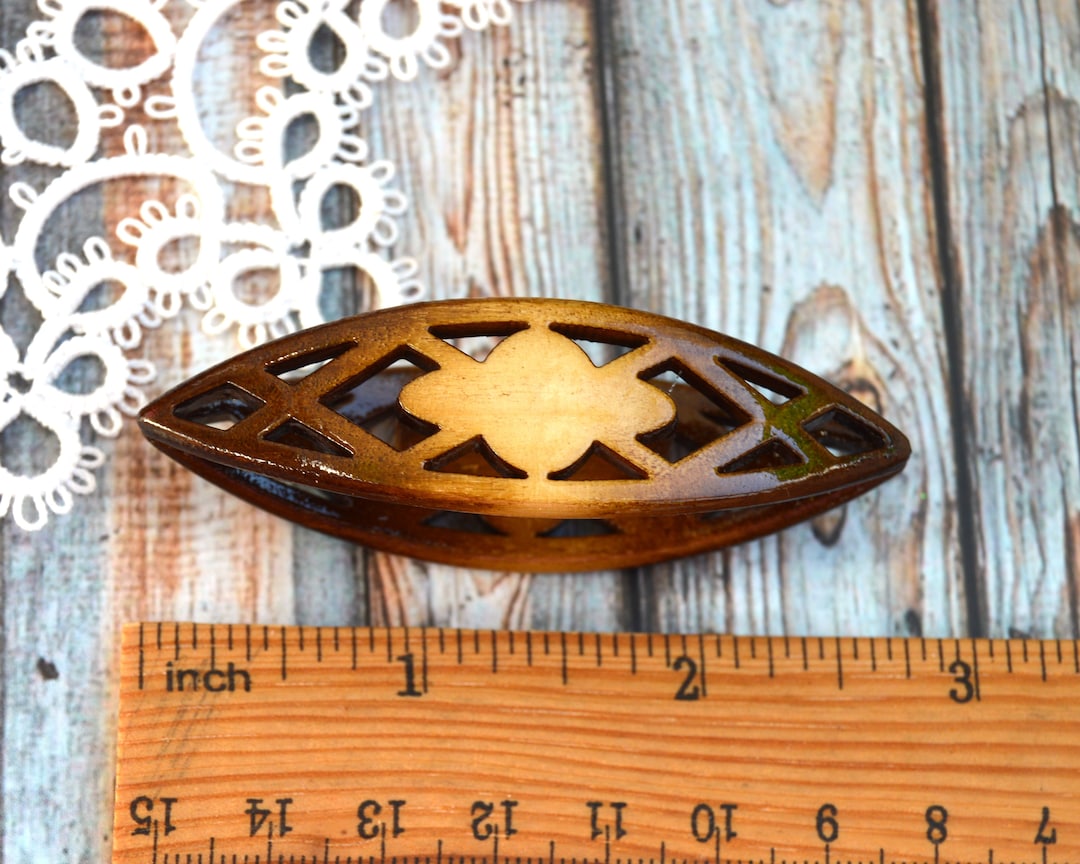 Handmade Shuttle Tatting With Wood Carving Flowers 3D Surface Floral ...