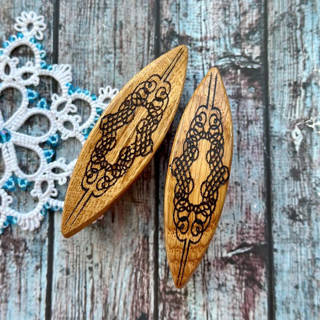 Wooden Tatting Shuttles Handmade Shuttle Frivolite - Etsy