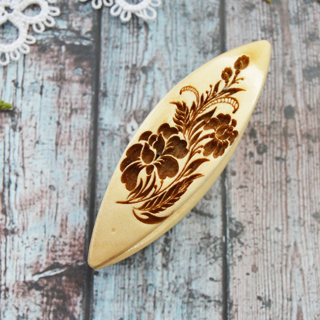 Handmade Shuttle Tatting With Wood Carving Flowers 3D Surface Floral ...