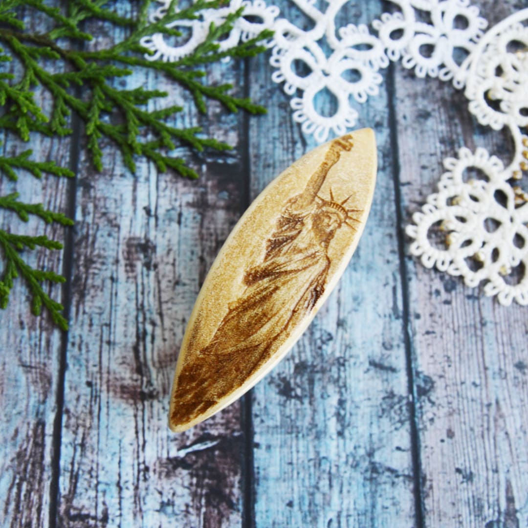 Handmade Shuttle Tatting With Wood Carving, Statue of Liberty , 3D ...