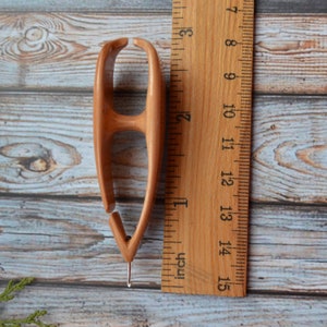 Wooden Tatting Shuttle With Metal Hook Handmade Curved Navette Tatting ...