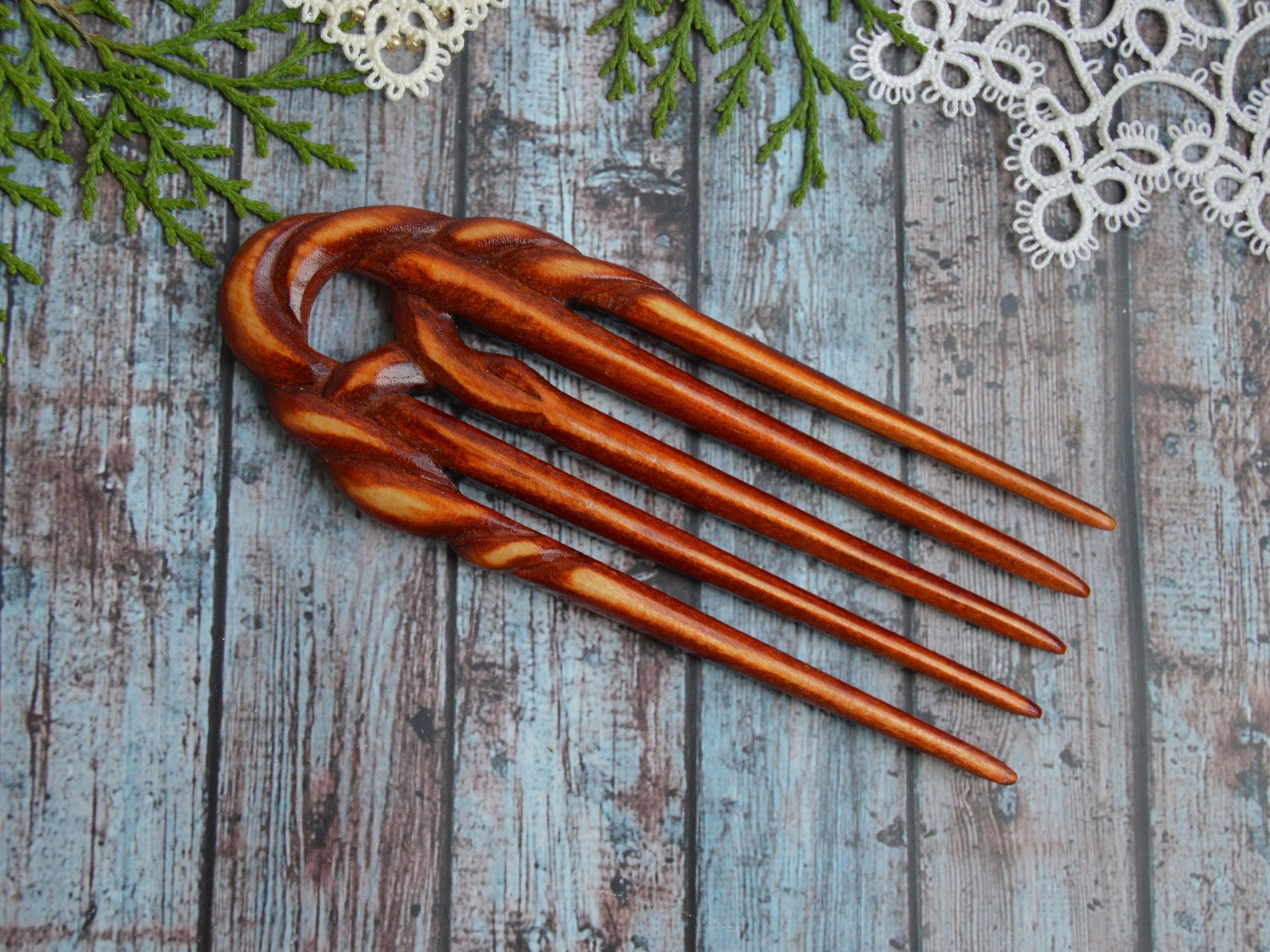 Wooden Hair Stick Dark With Carving for Women Christmas Gifts - Etsy