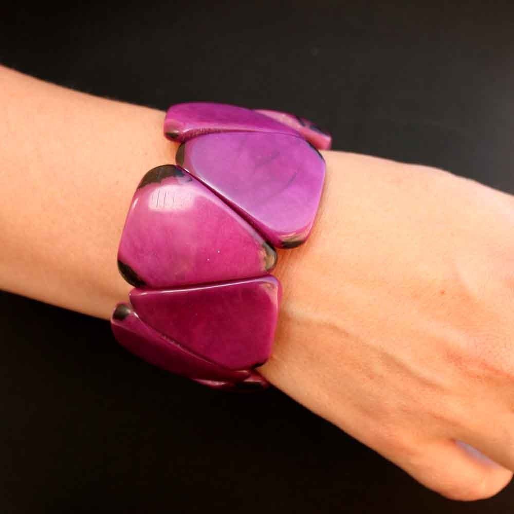 Purple Bracelet Statement Bracelet in Fuchsia Fair Trade - Etsy