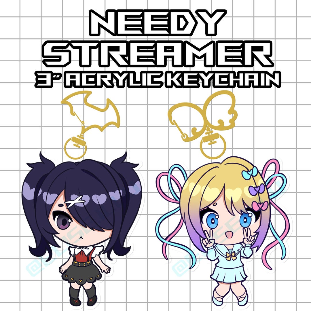 Needy Streamer Ame-chan and Kangel 3" Acrylic Keychains - Etsy