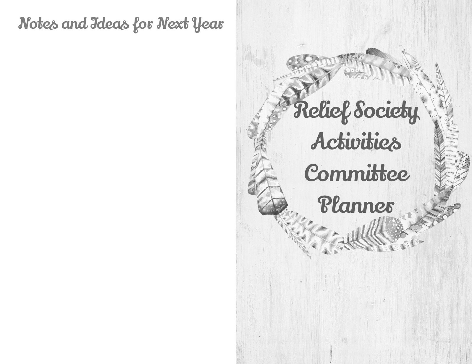Relief Society Activities Committee Planner - Etsy