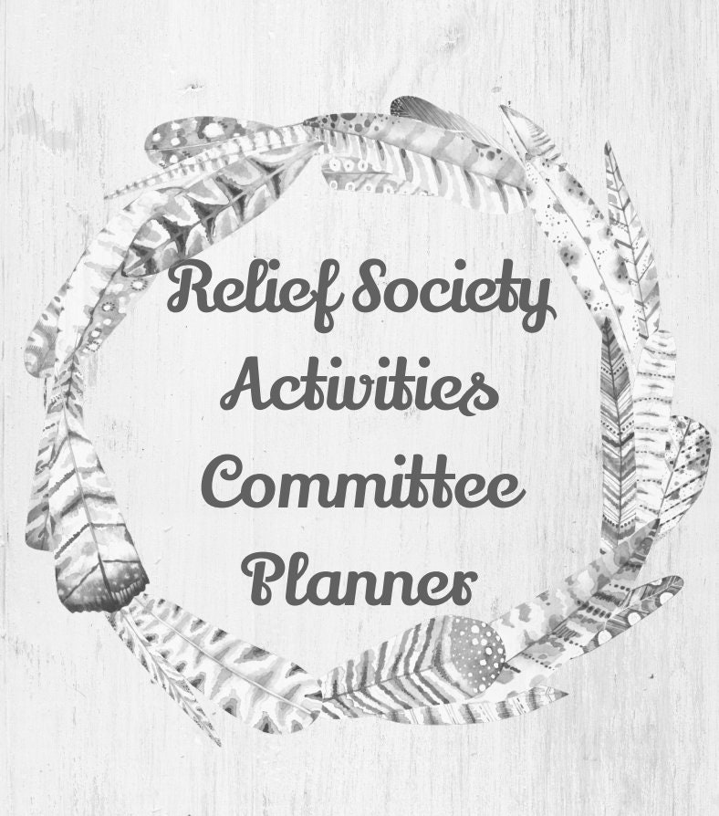 Relief Society Activities Committee Planner - Etsy