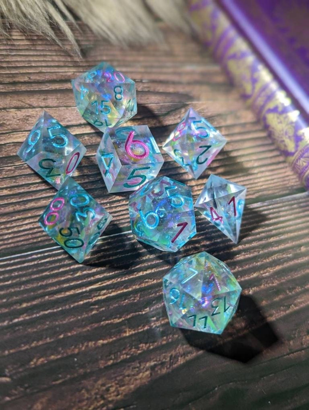 Gale Dekarios Dice Set Handmade Resin for Tabletop Games Dungeons and ...