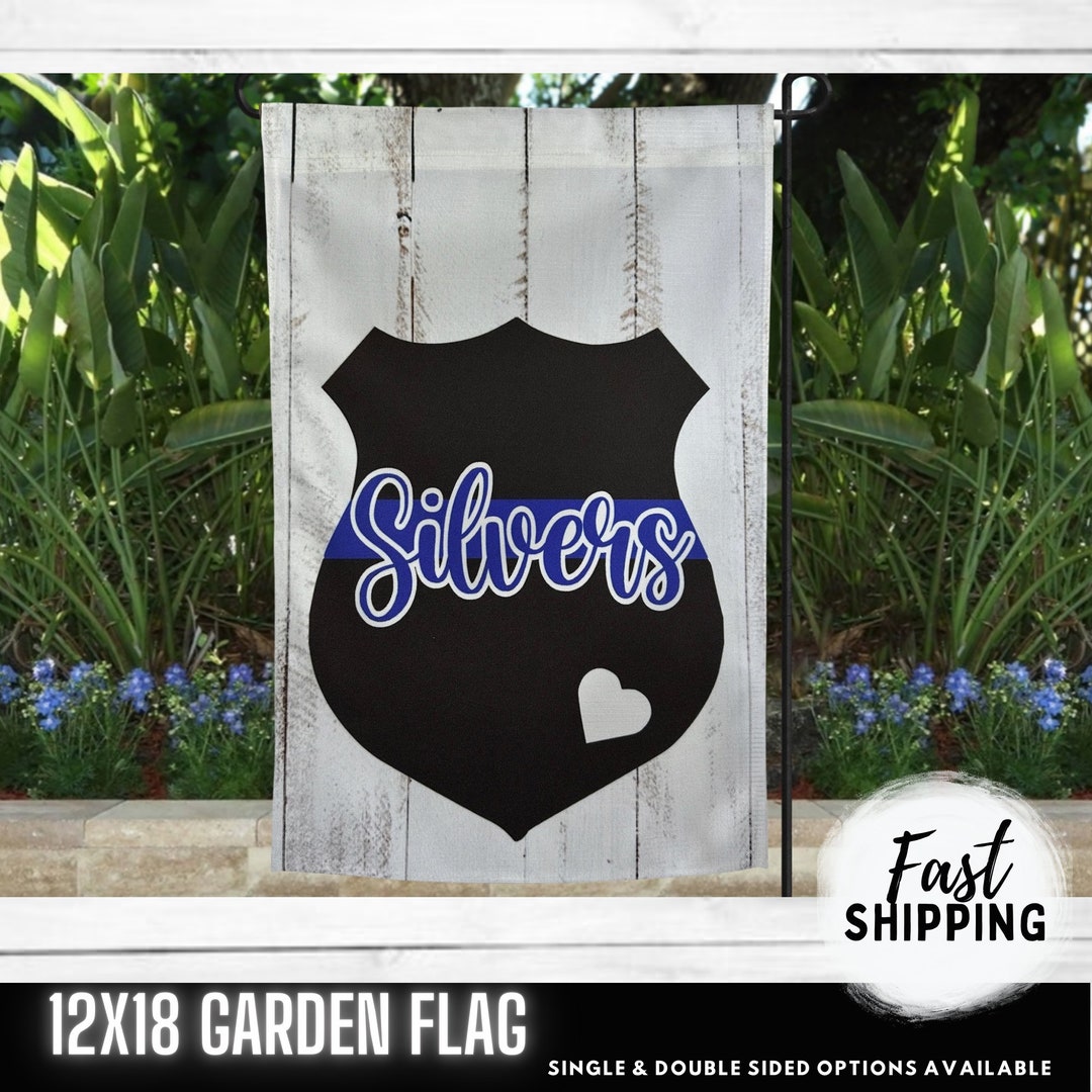 Police Garden Flag, Back the Blue, 12x18 Flag, Outdoor Flag, Police ...
