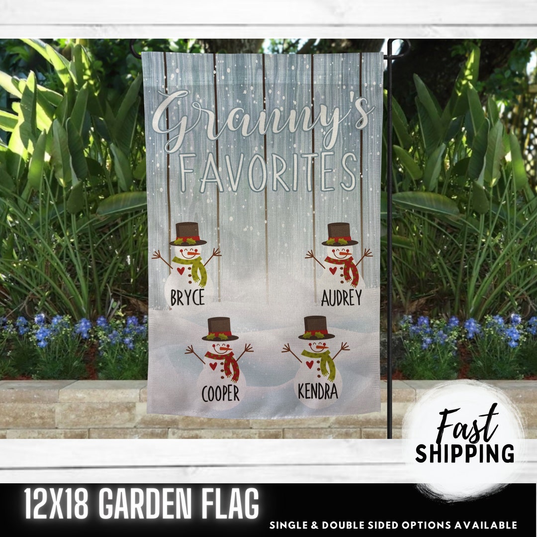 Garden Flag, Snowman Flag, Let It Snow, Winter Flag, Entry Flag ...