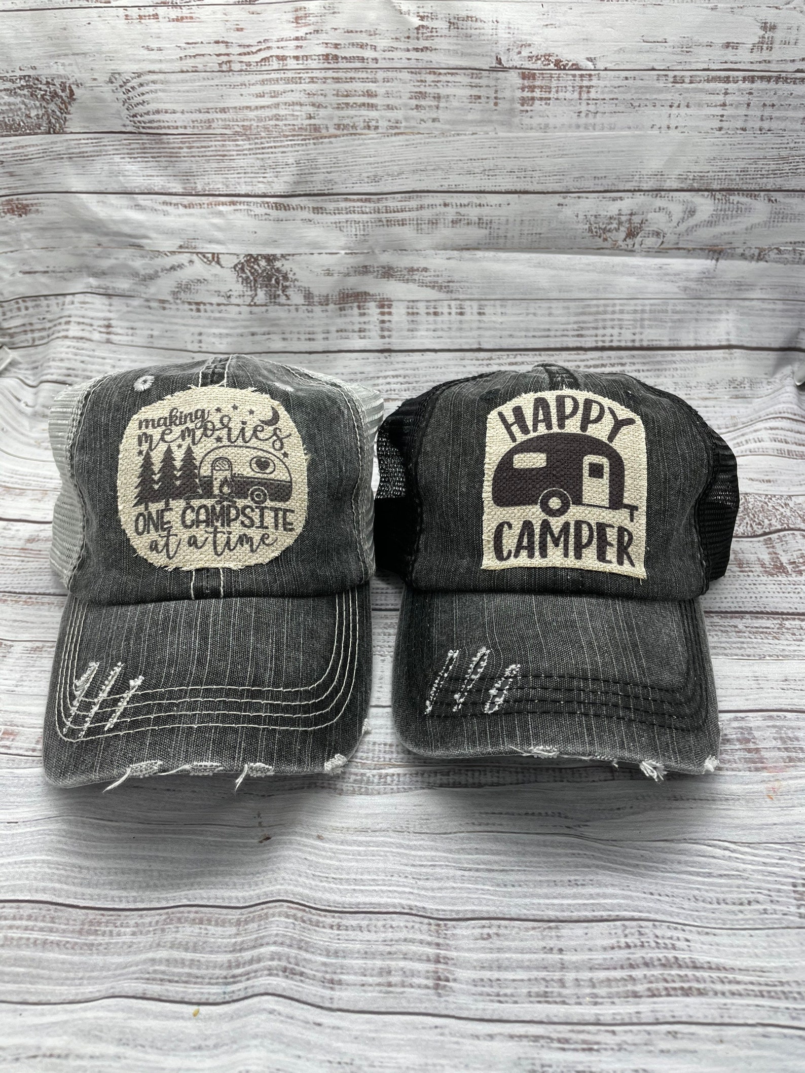 Camping Hat, Camp Season, Patch Hat, Happy Camper, Ponytail Hat, Patch ...