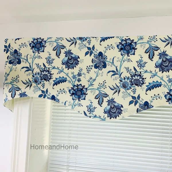 Blue Floral Valance - Etsy