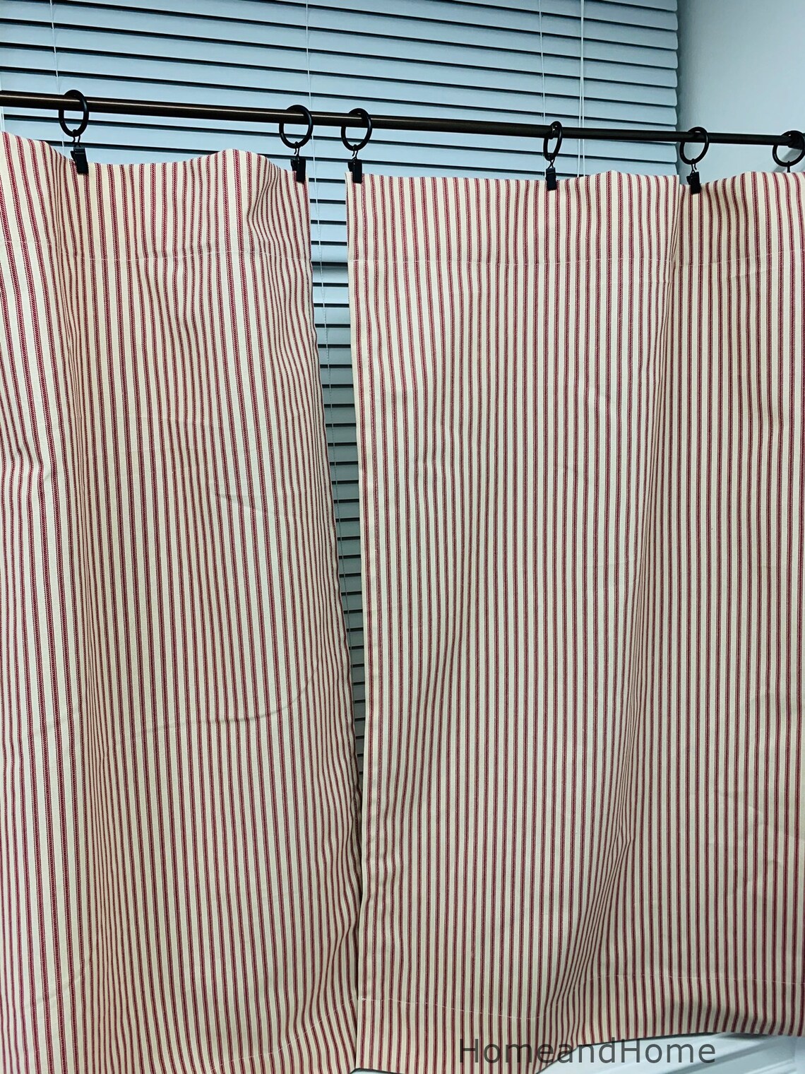 Farmhouse Valances Red Oatmeal Cafe Curtains. Farmhouse Decor Kitchen ...