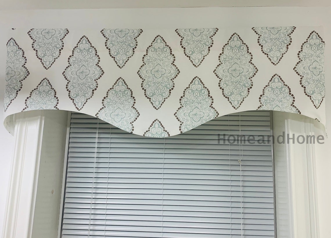 Scalloped Valance Lined Window Valance. Lined Valances | Etsy