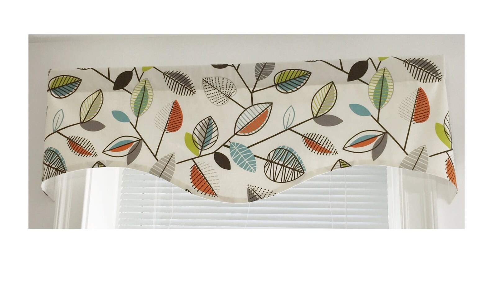 Colorful Scalloped Valance Leaf Valance Window Valances - Etsy