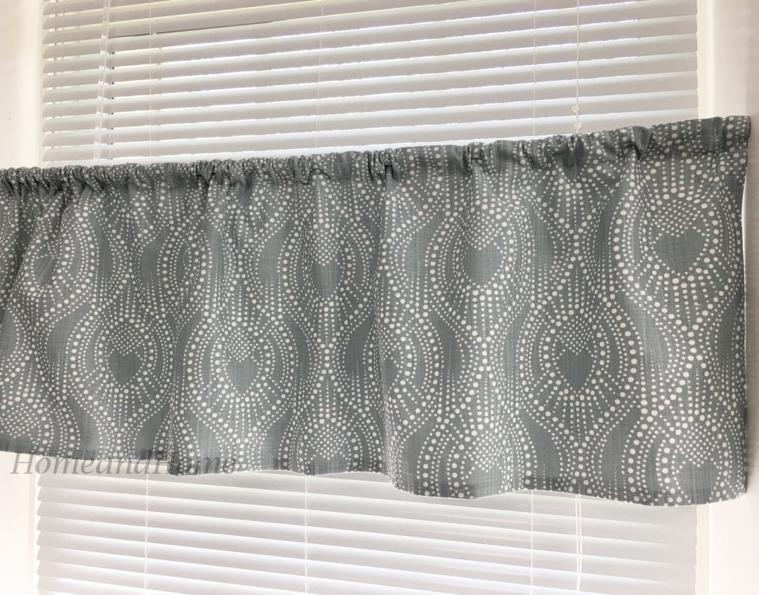 Valance 2 Panels Cafe Curtains Cafe Curtain Spa Blue White Kitchen Cafe ...