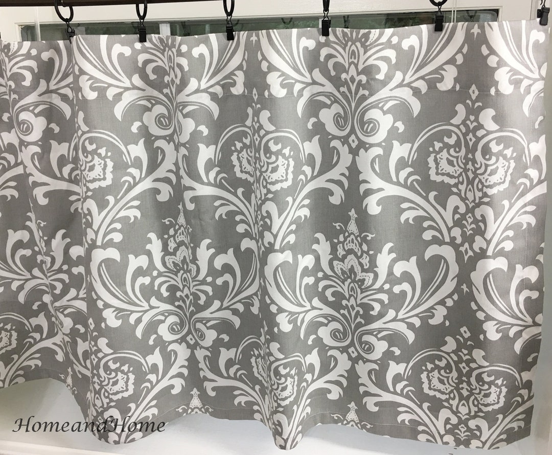 Damask Valances Damask Cafe Curtains. Kitchen Valance. Bathroom ...