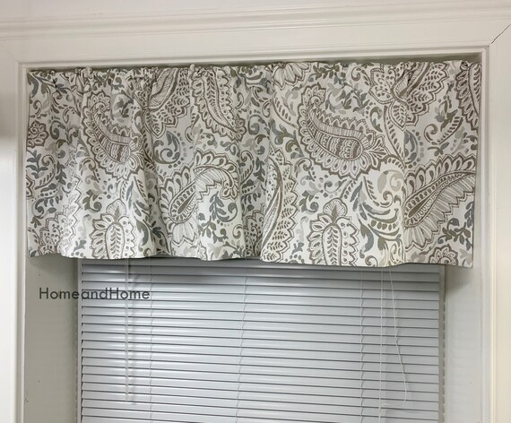 Paisley Valances Paisley Cafe Curtains. Kitchen Valance. - Etsy