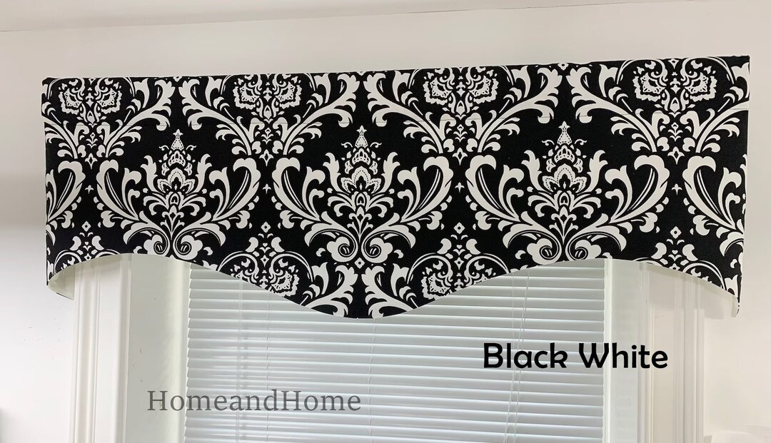 EXTRA Wide Scalloped Valance. Size up to 95'wide. Sliding Door Valance ...