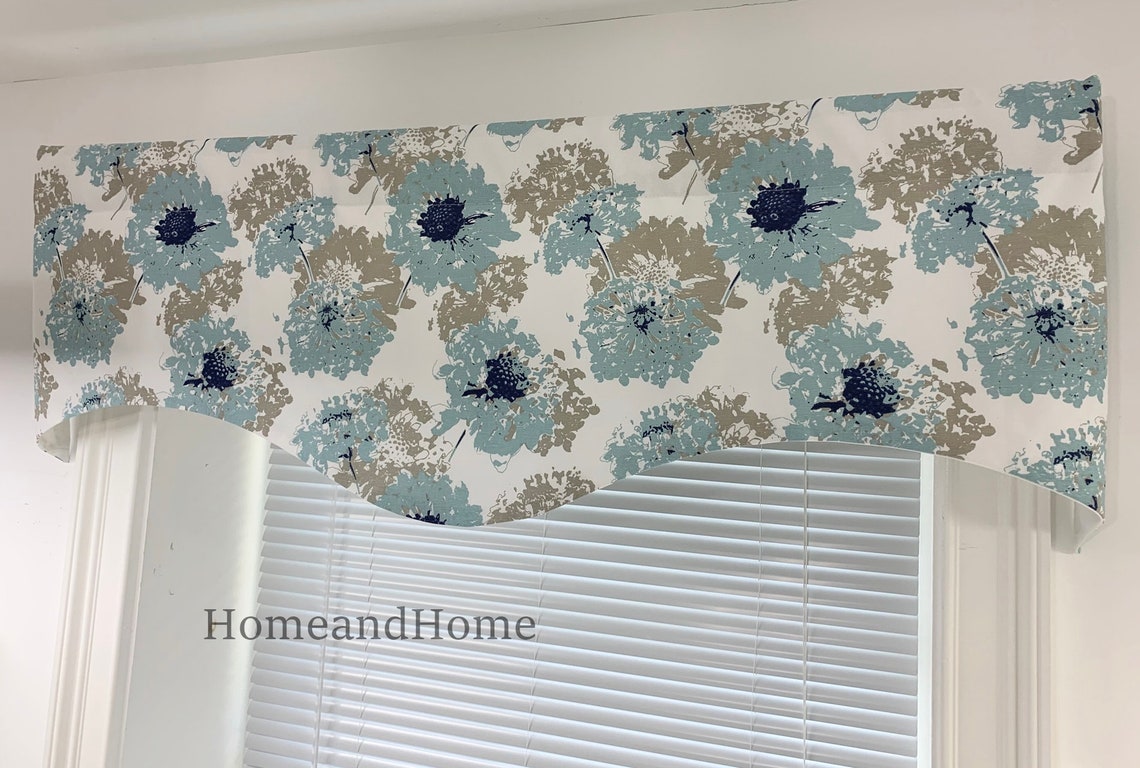 Scalloped Valance Lined Window Valance. Lined Valances - Etsy