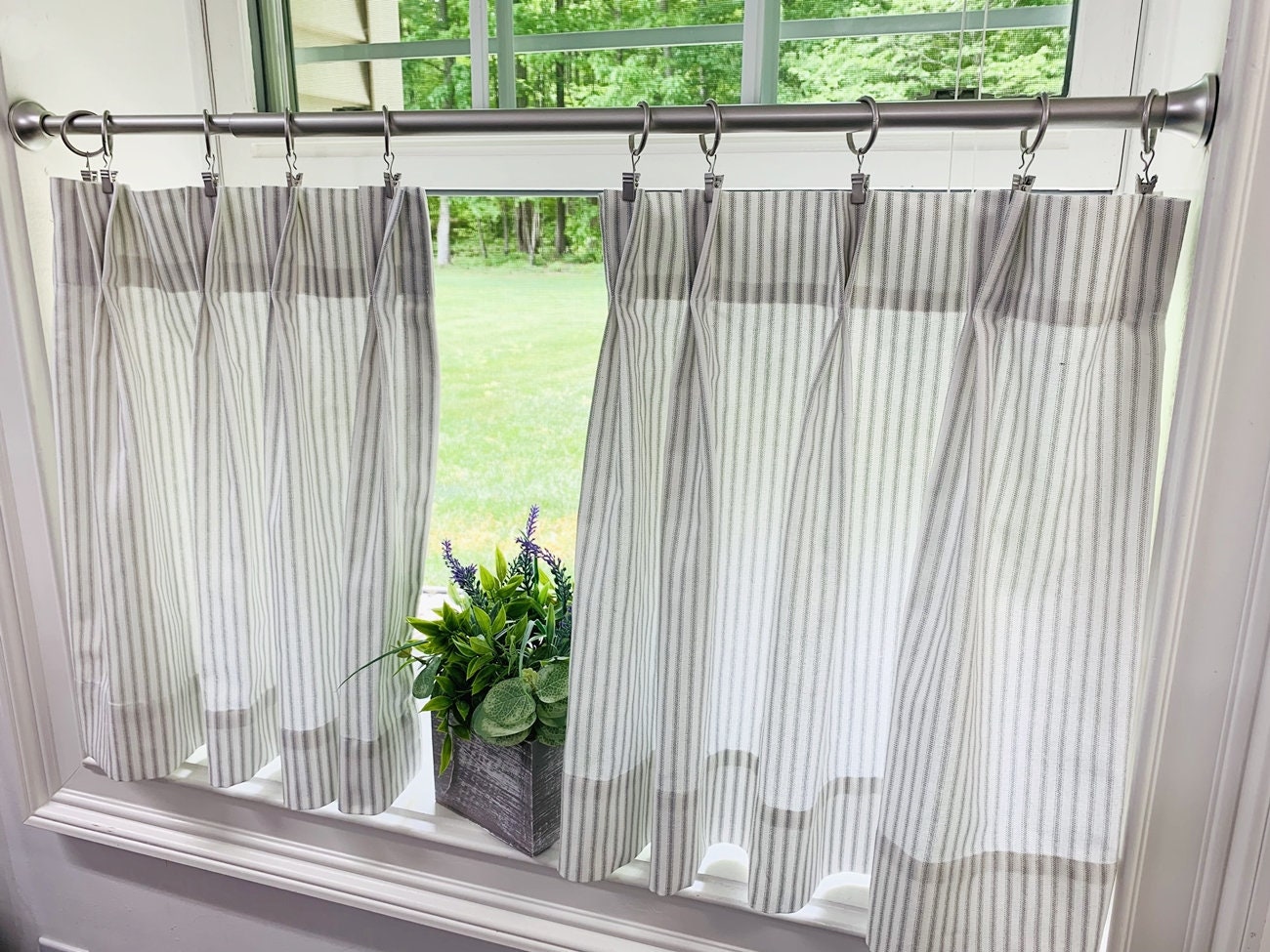 Kitchen curtains grey store