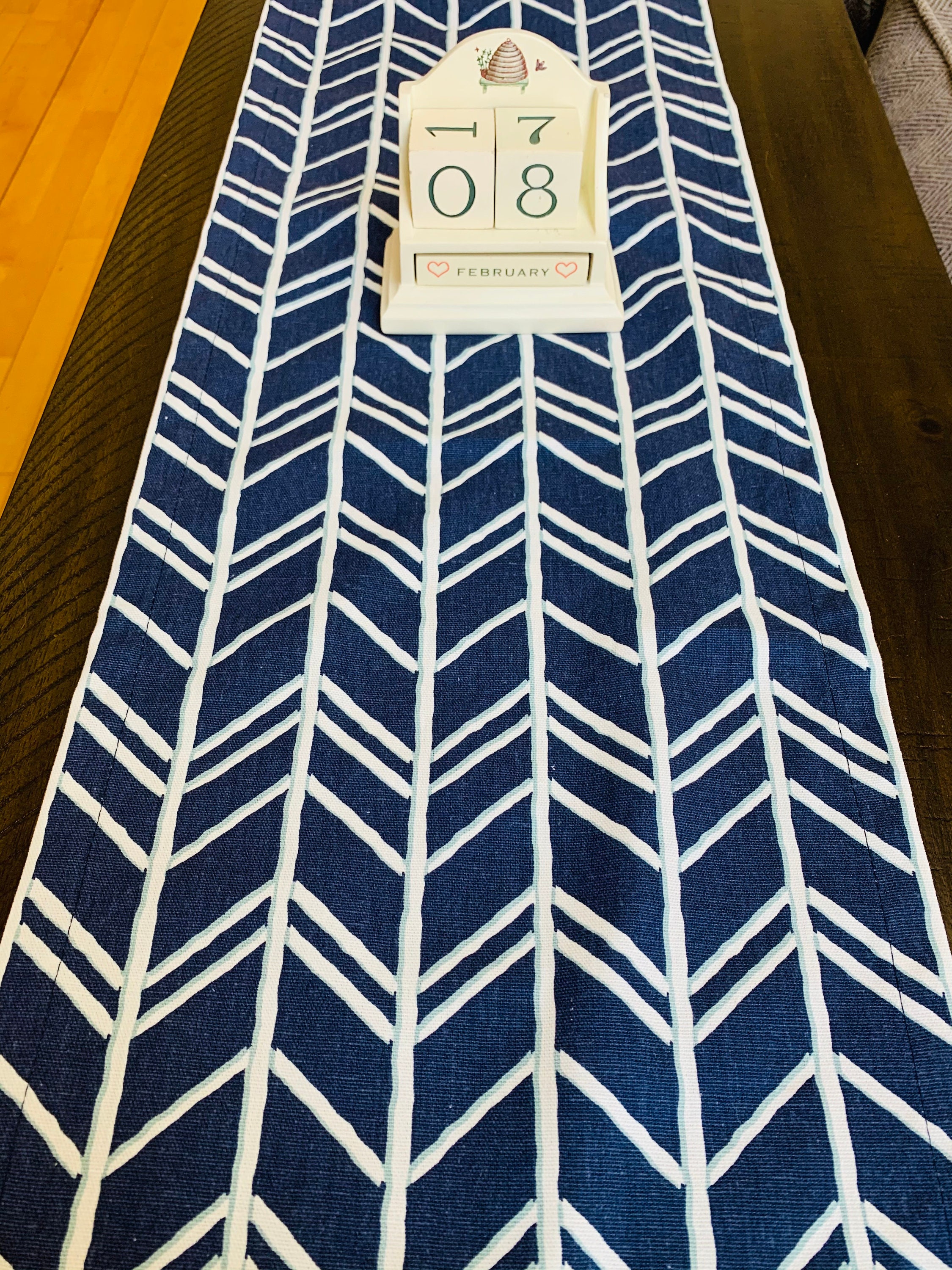 Blue Table Runner Navy Blue Table Runner Holidays Weddings | Etsy