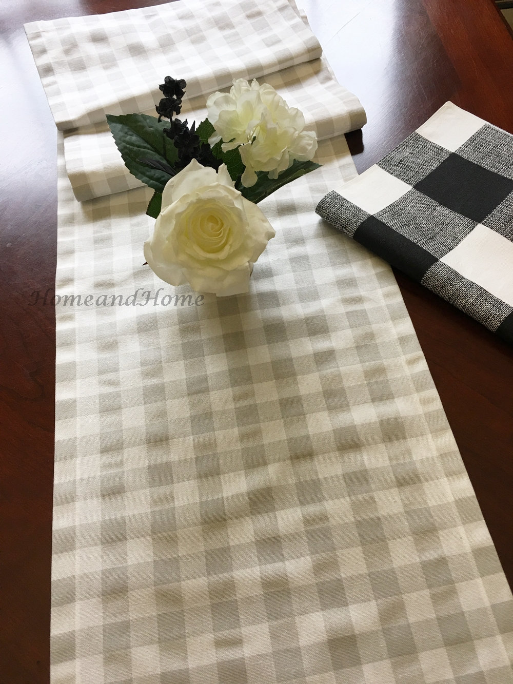 Gray Table Runner. Arrow Dandelion Runner Designer Fabric | Etsy