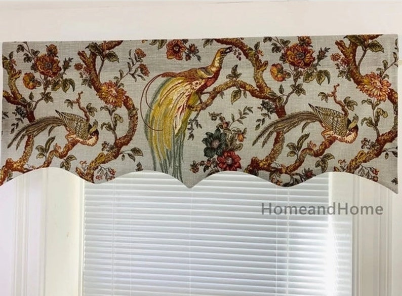 EXTRA Wide Scalloped Valance. Size up to 109'wide. Sliding - Etsy