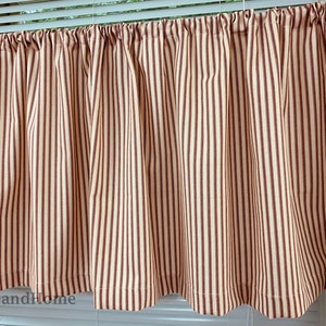 Farmhouse Valances Red Oatmeal Cafe Curtains. Farmhouse Decor Kitchen ...