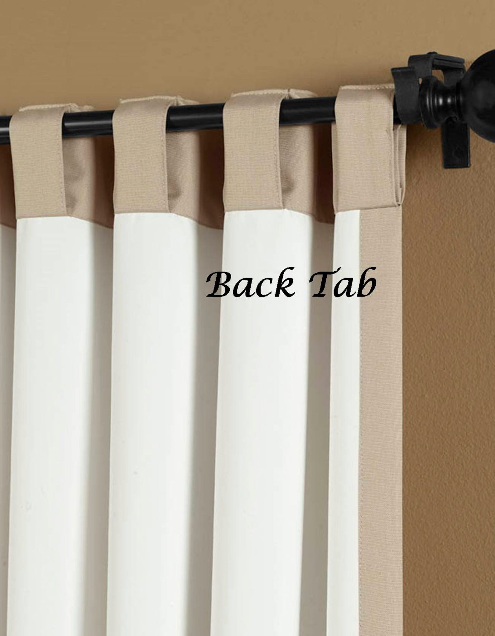 Add Back Tab or Tab tops Curtain Option Upgrade Header your | Etsy