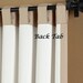 Add Back Tab or Tab Tops Curtain Option upgrade Header Your - Etsy