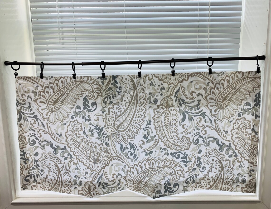 Paisley Valances Paisley Cafe Curtains. Kitchen Valance. Bathroom ...