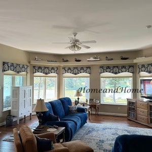 One EXTRA Wide Scalloped Valance Size up to 109" Sliding Door Valance ...