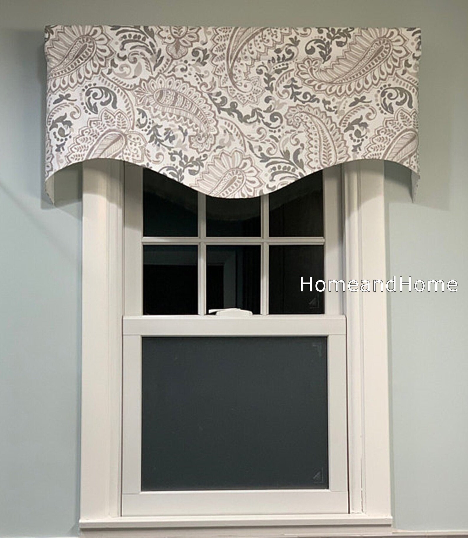 Paisley Valance Scalloped Valance Lined Window Valance Decorative ...