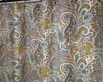 Brown Paisley Shower Curtain - Etsy