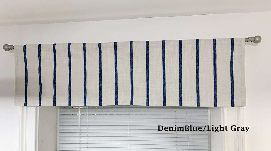 Lined Flat Valance Straight Valance Blue Blush Pink Blue Gray Taupe ...