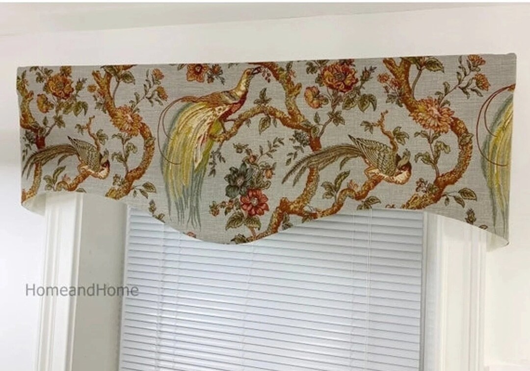 EXTRA Wide Scalloped Valance. Size up to 109'wide. Sliding Door Valance ...