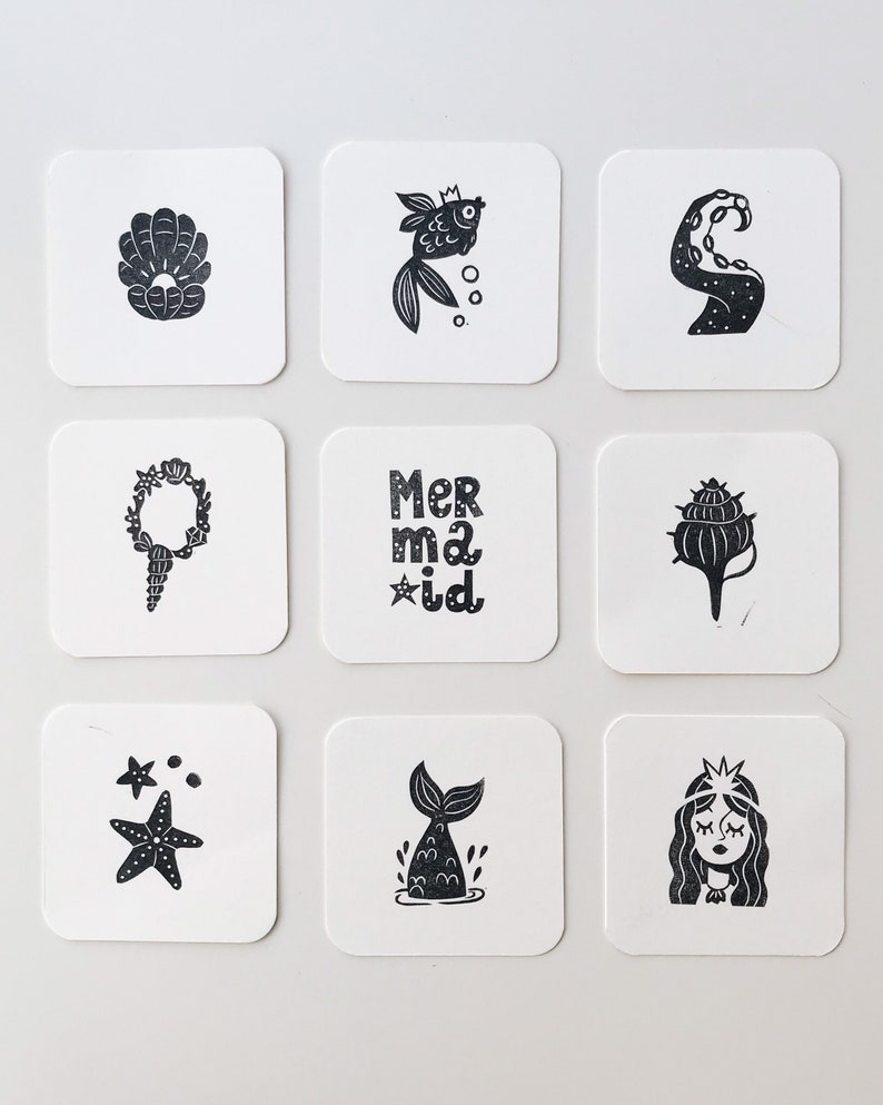 Mermaid’s Mirror Stamp, Mirror Stamp, Magic Mirror, Sea Magic, Ocean ...