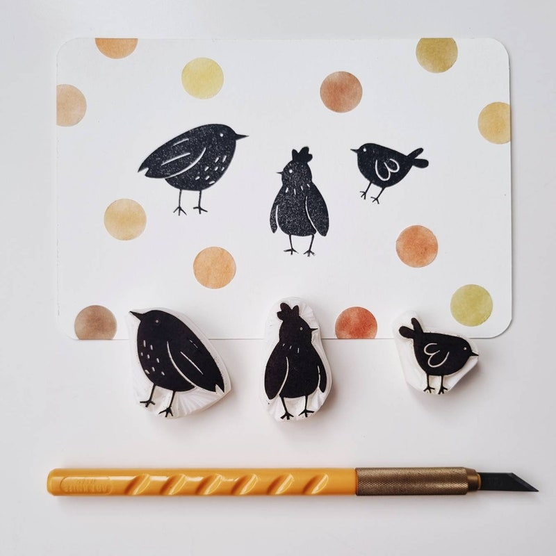 Bird Rubber Stamps - Etsy