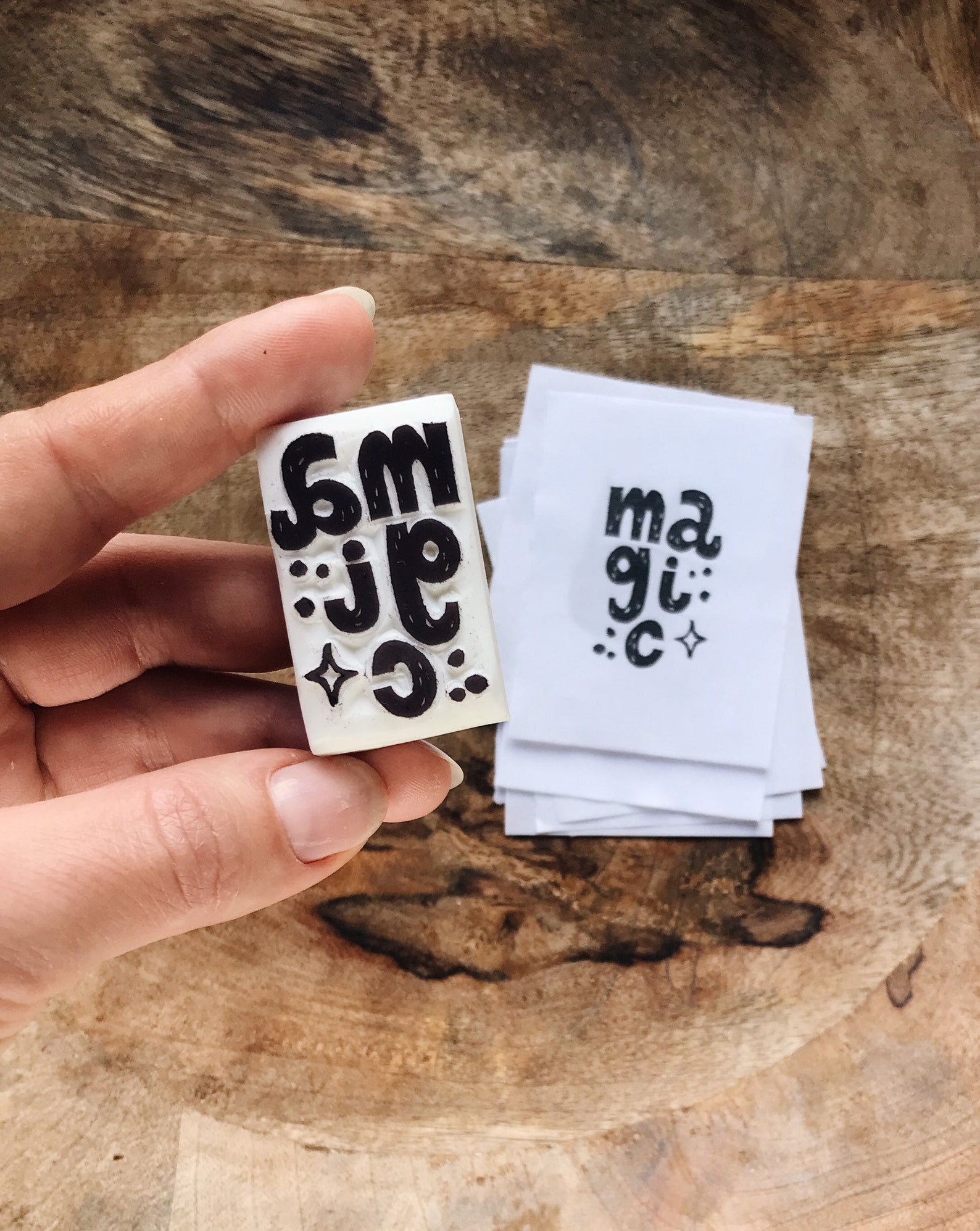 Magic Stamp Word Magic Stamp Witchy Boho Pagan Mystical - Etsy