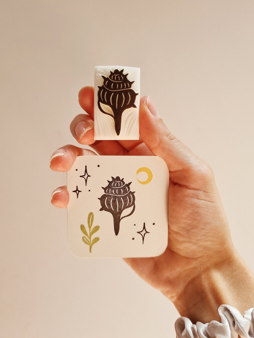 Beach Vibes: Handcrafted Sea Shell Stamp for DIY Projects - Etsy