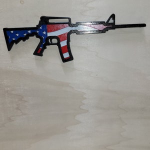 4 Layer Hand Painted Rifle Flag - Etsy