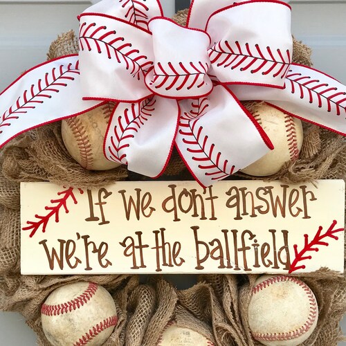 Baseball Sign Baseball Sign for Wreath If We Don't - Etsy