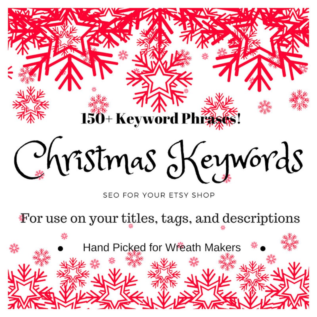Christmas Keywords, Christmas SEO, SEO Keywords, Etsy Help, Etsy SEO ...