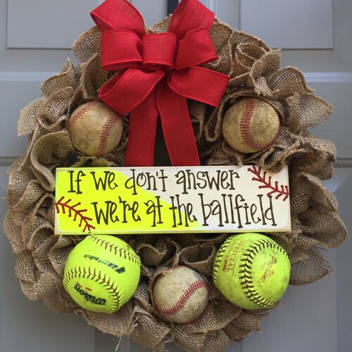 Baseball Sign Baseball Sign for Wreath If We Don't - Etsy