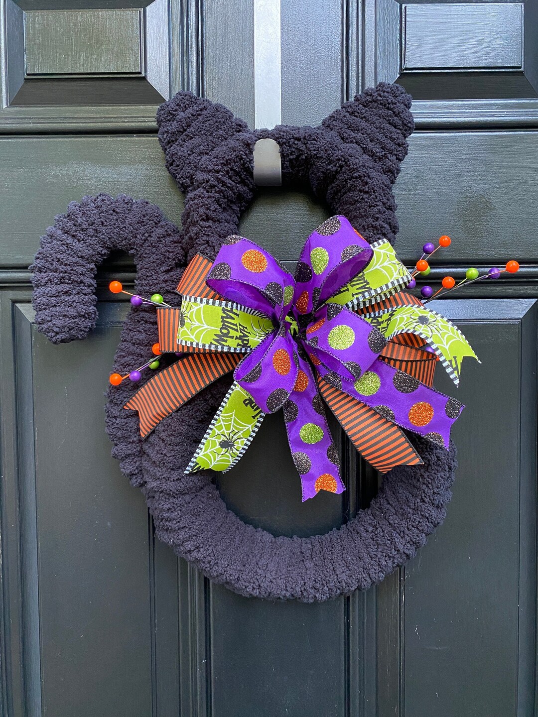 Halloween Black Cat Door Hanger Halloween Cat Decor Pet - Etsy
