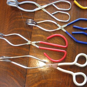 Vintage Tongs Different Colors Different Handles Different Tong Ends ...